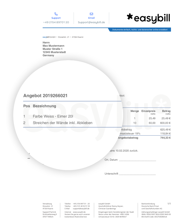 Offer Template - Free Download for Word and Excel