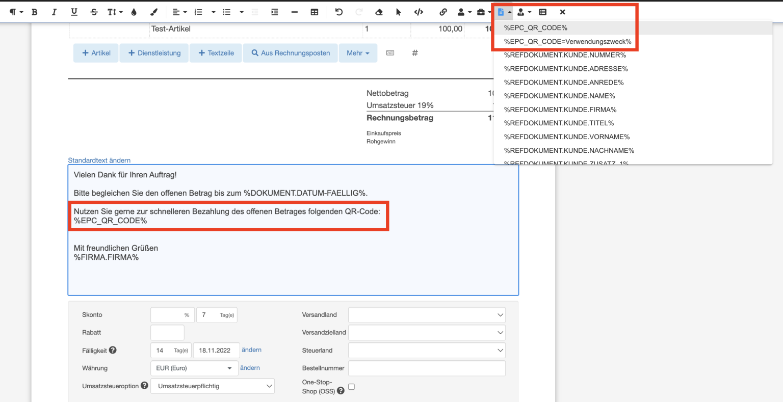 EPC-QR-Code/GiroCode für schnellere Liquidität • easybill