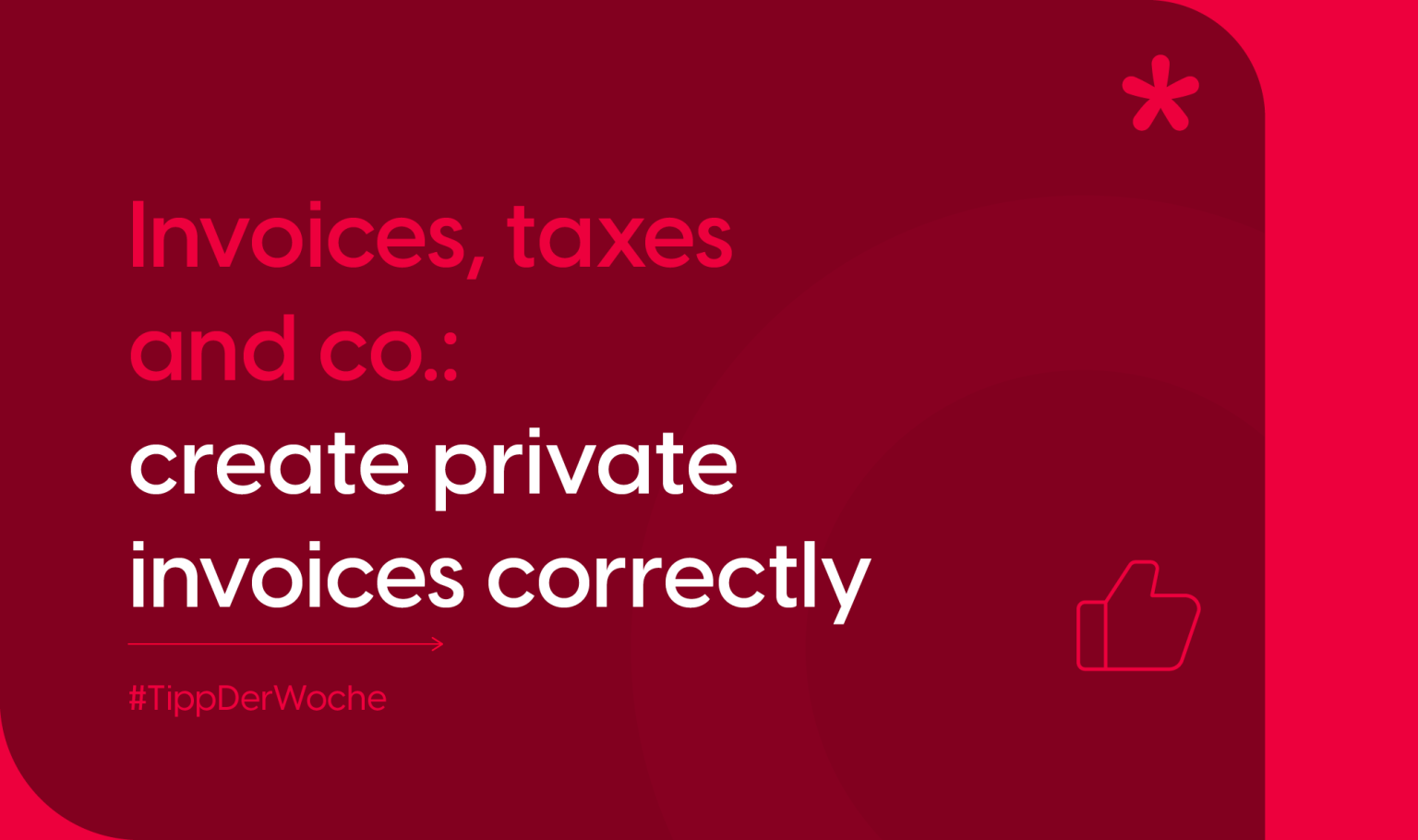 Private invoice - how to prepare it correctly for tax purposes