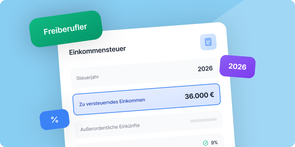 Einkommenssteuer Rechner für Freiberufler 2026 • easybill